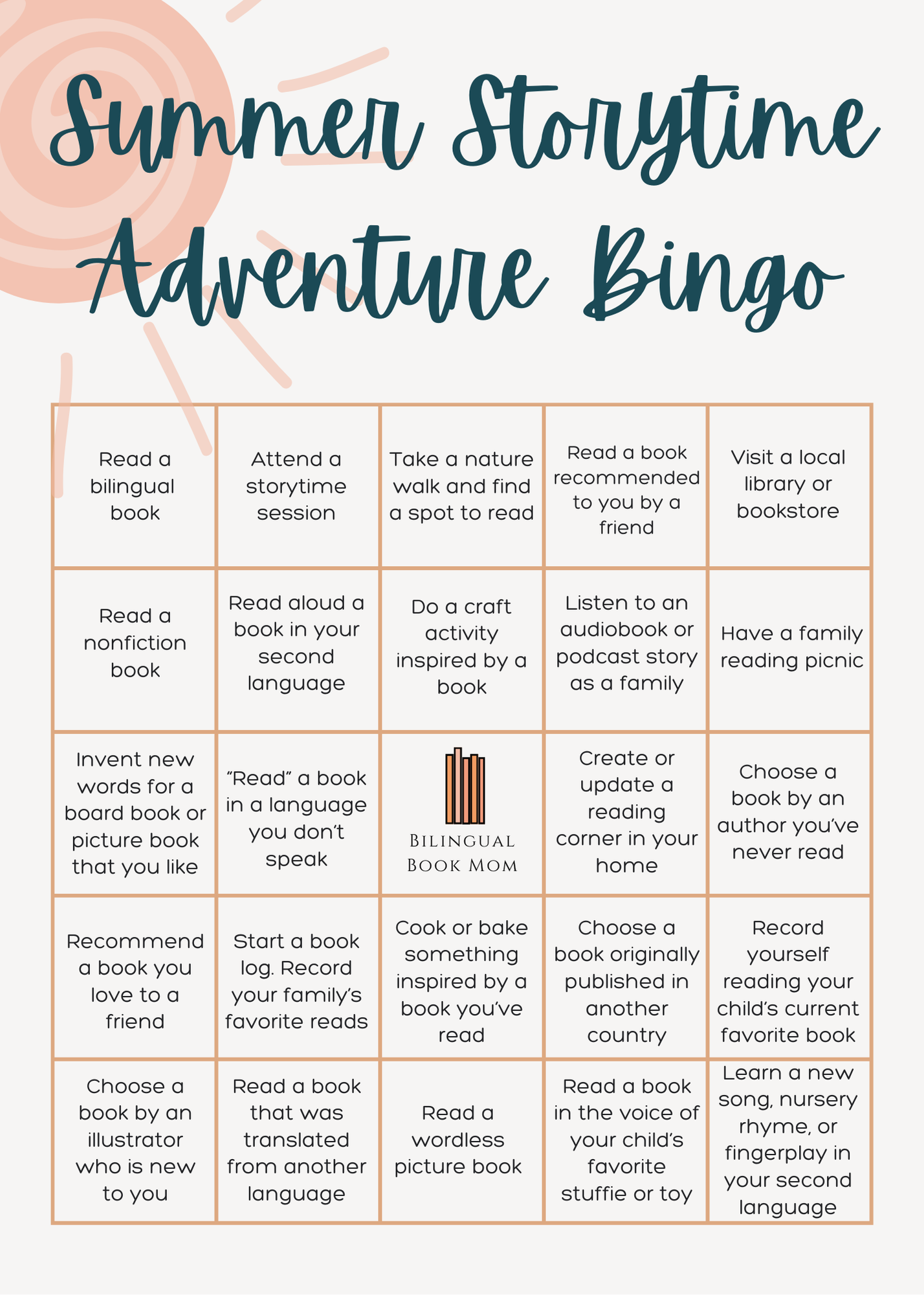 Family Summer Reading Challenge - Bilingual Book Mom